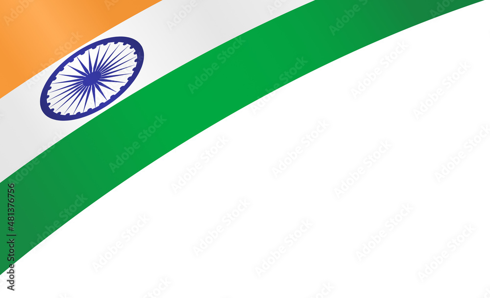 Corner waving India flag isolated on png or transparent background ...