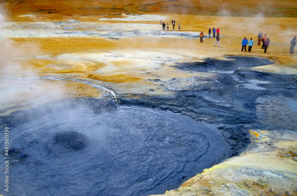 Supernatural landscape at geothermal field Mars like site Hverir ...