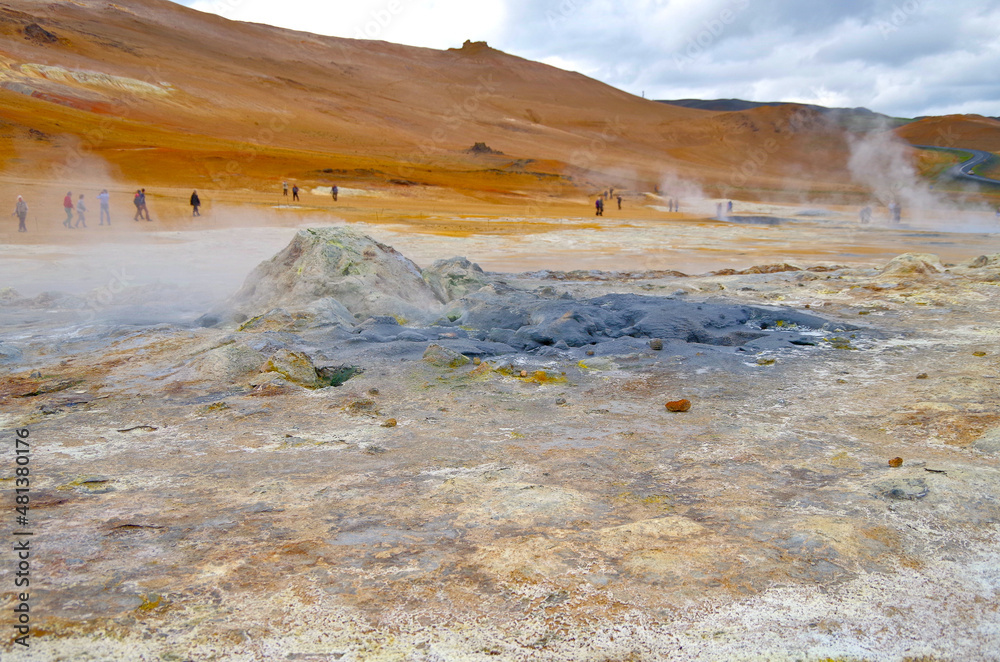 Supernatural landscape at geothermal field Mars like site Hverir ...