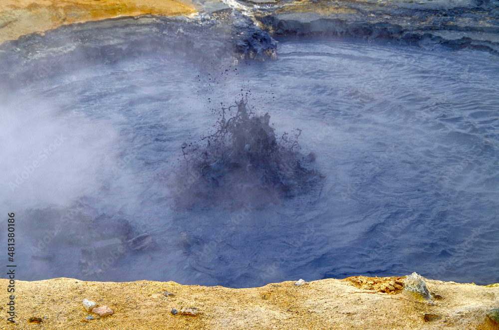 Supernatural landscape at geothermal field Mars like site Hverir ...