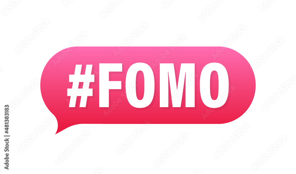 Modern hashtag fomo, great design for any purposes. Vector typography ...