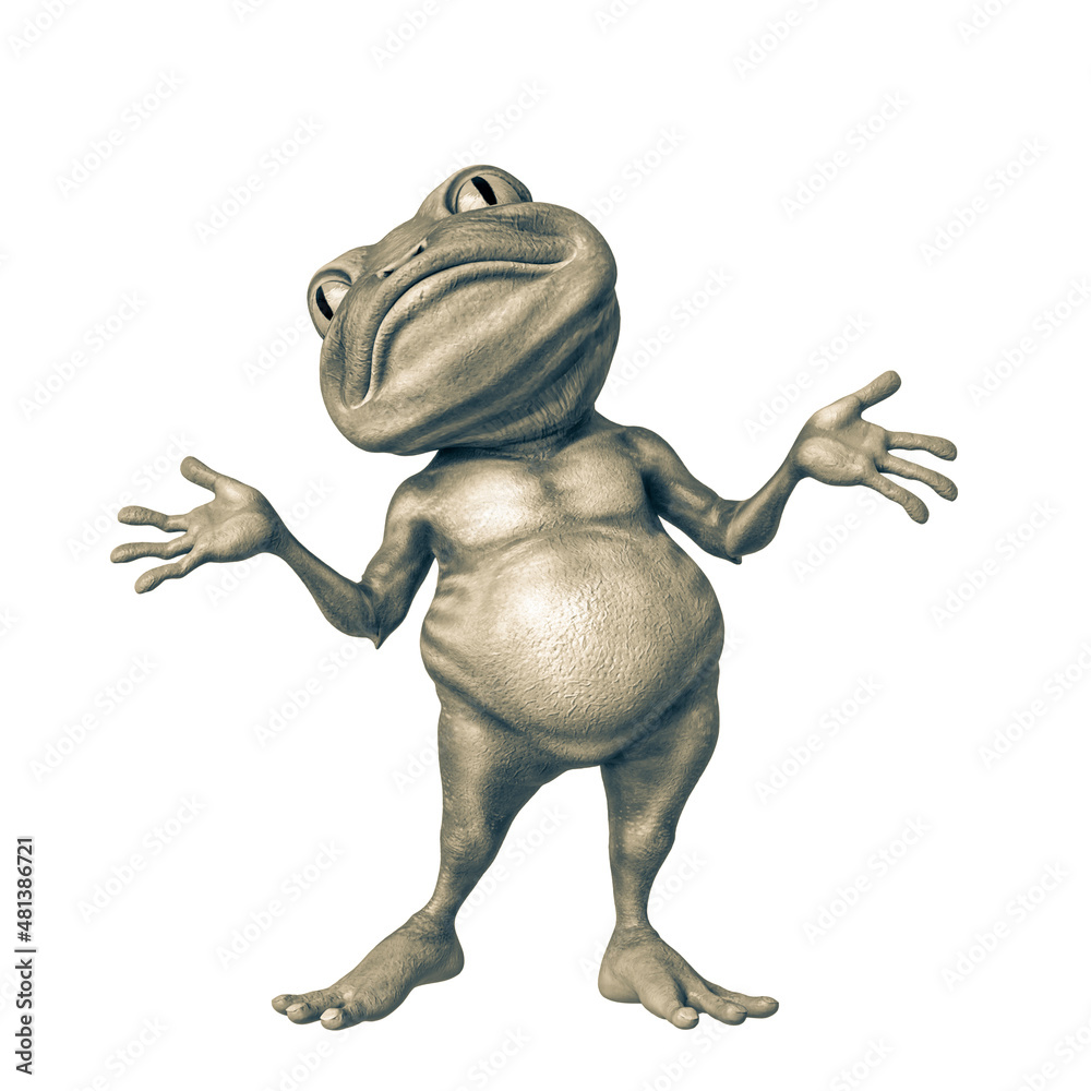 frog cartoon is standing up Stock Illustration | Adobe Stock