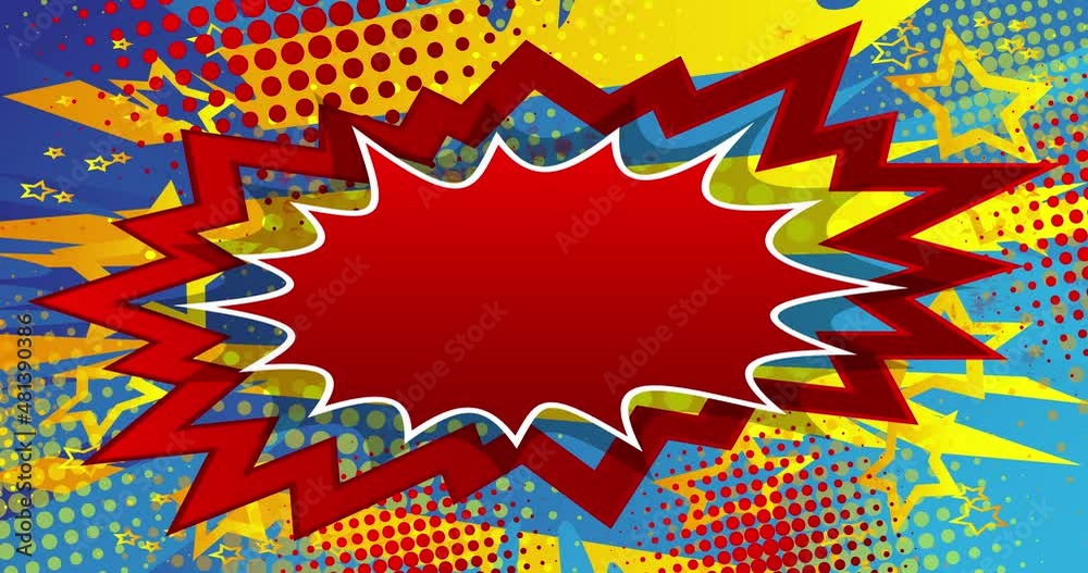 Abstract Comic Book Background Cartoon. Motion poster. 4k animated ...
