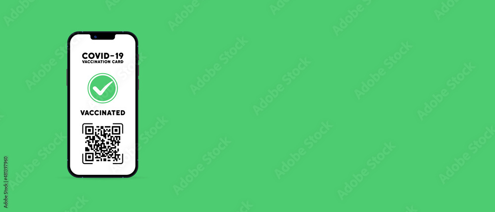 Covid vaccination certificate illustration. Health care concept. Vector ...