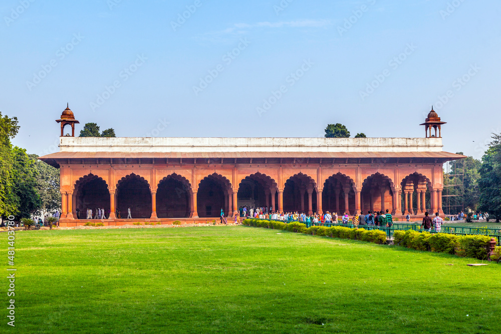 Red Fort in Delhi, India. Red Fort is a 17th century fort complex and ...