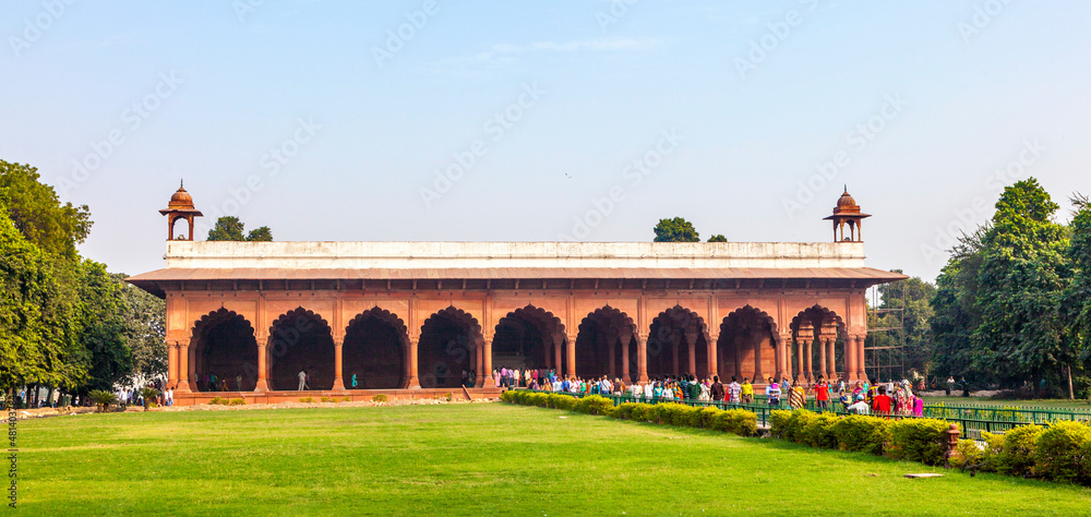 Red Fort in Delhi, India. Red Fort is a 17th century fort complex and ...