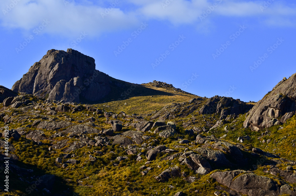 Pedra do Altar peak (2.665m) in the high sector of Itatiaia National ...