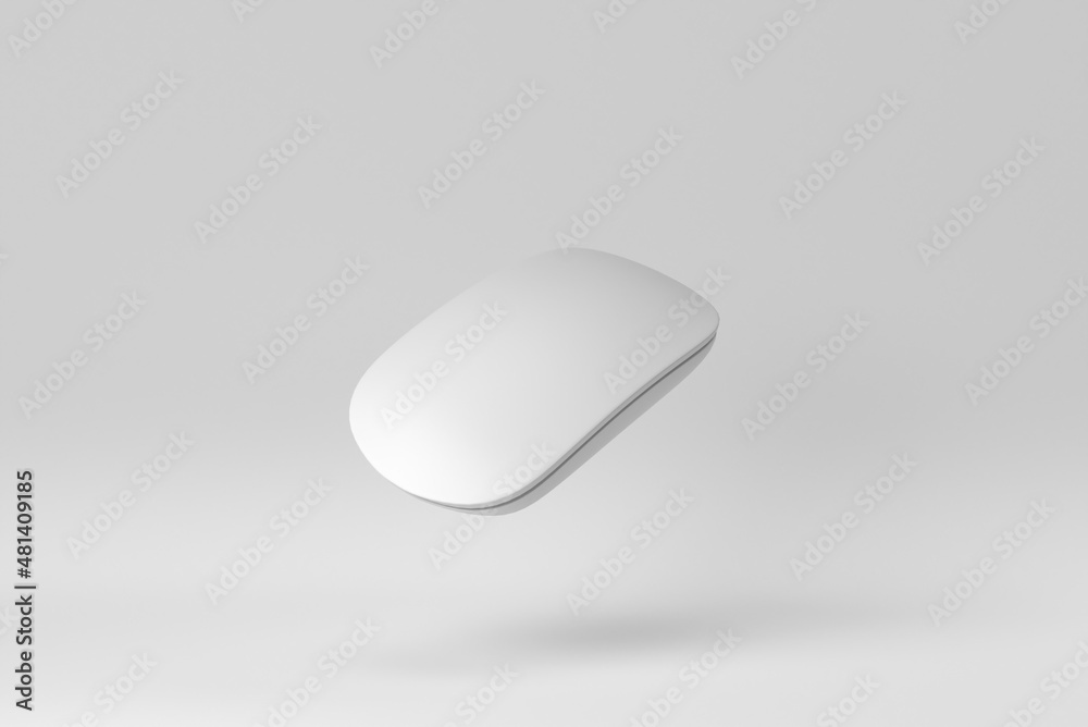 Modern computer mouse on white background. Design Template, Mock up. 3D ...