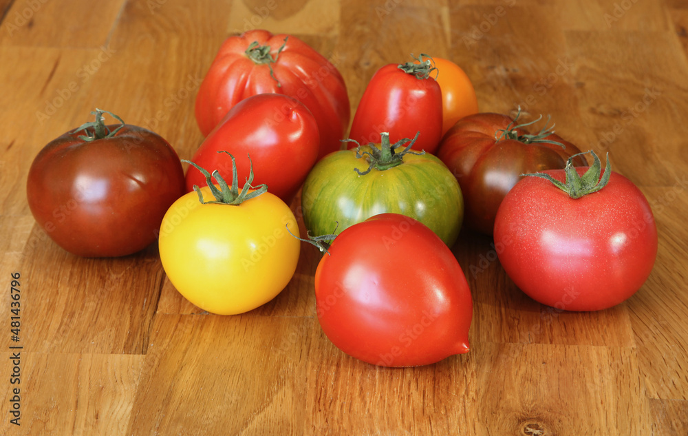 Différentes variétés de tomates Stock Photo | Adobe Stock