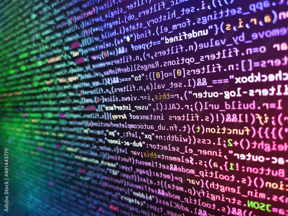 Abstract Computer Script Source Code Futuristic Source Code Digital