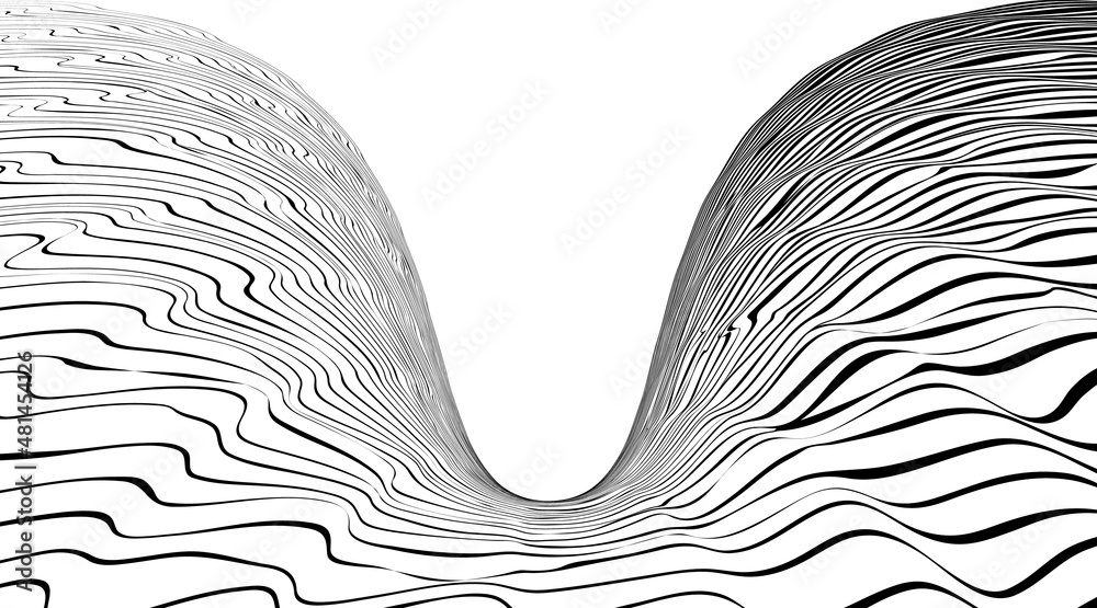 Glitch effect . Distorted speed lines .Abstract flow lines background ...