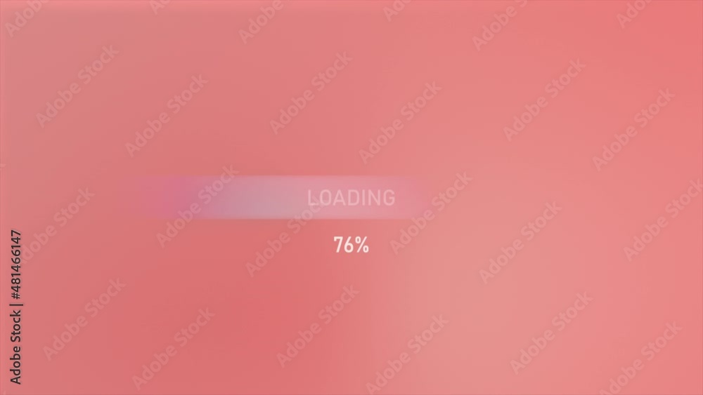 Background with moving loading line and percentages. Motion. Beautiful ...