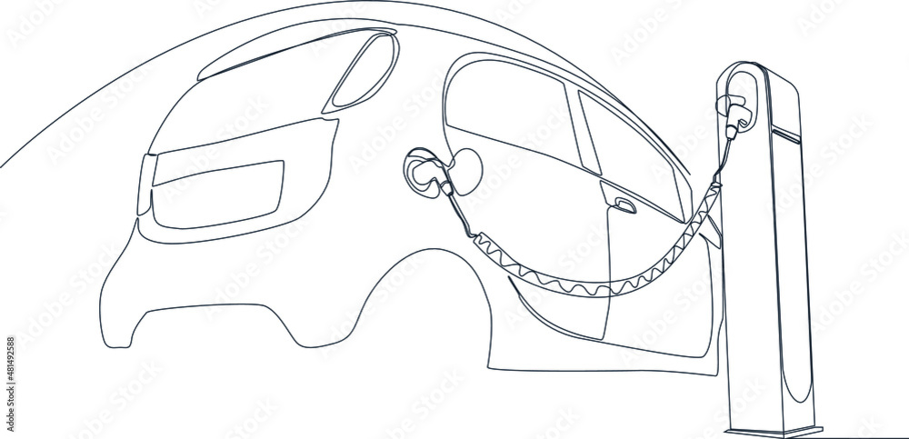 Simple continuous line, base on black and white background drawing of ...