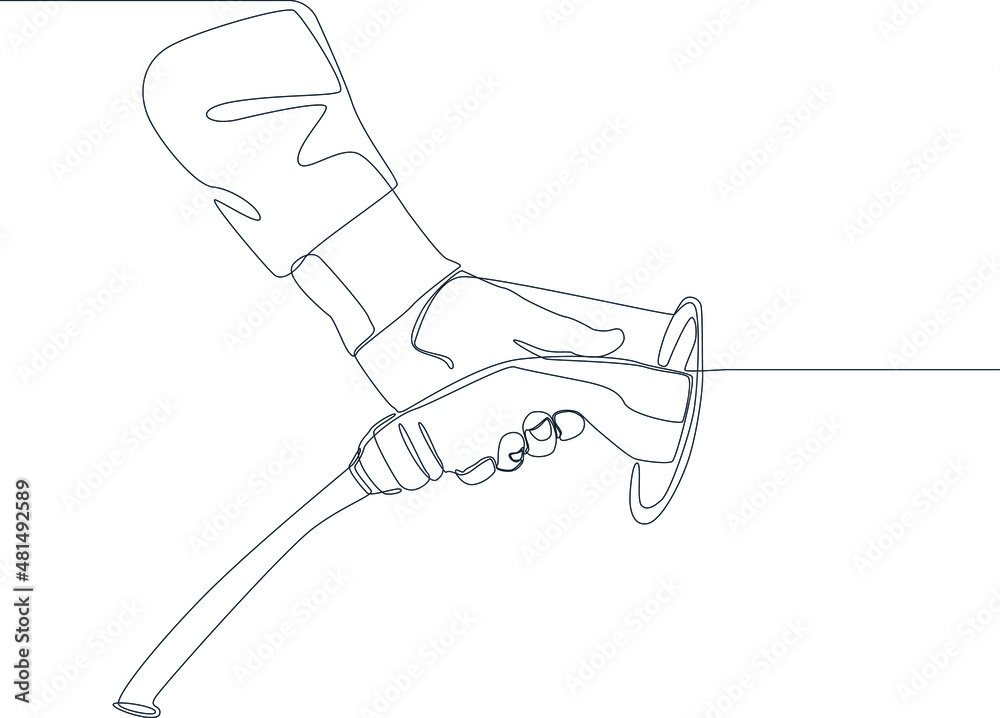 Simple continuous line, base on black and white background drawing how ...