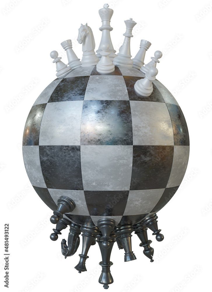 Ajedrez (CHESS) esfera 3d Stock Photo | Adobe Stock