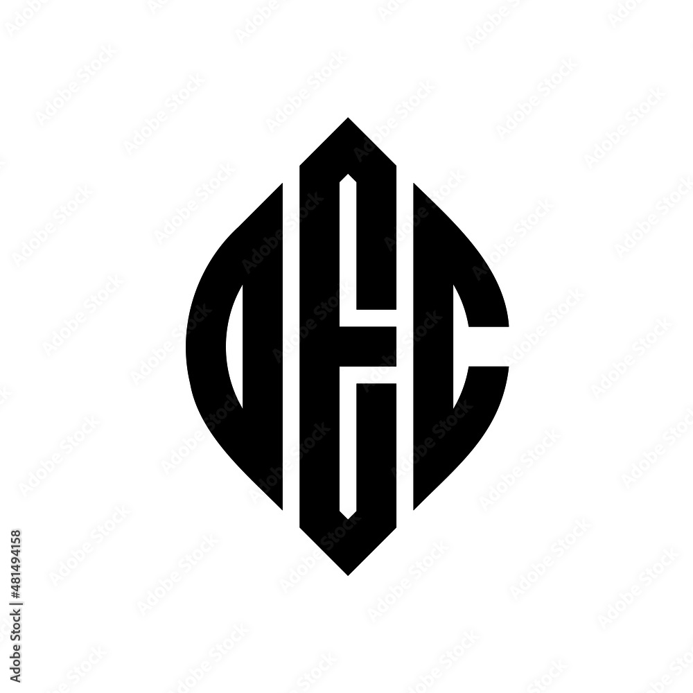 OEC circle letter logo design with circle and ellipse shape. OEC ...