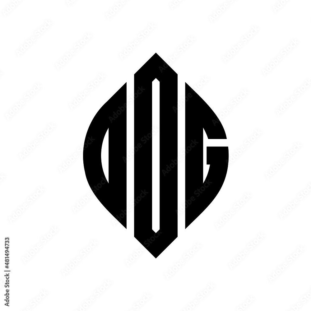 OOG circle letter logo design with circle and ellipse shape. OOG ...