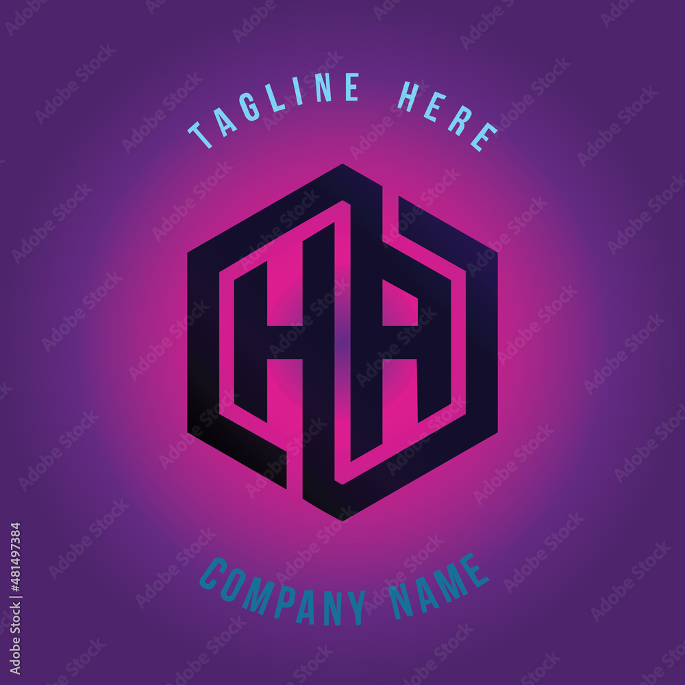 HA lettering logo is simple, easy to understand and authoritative Stock ...