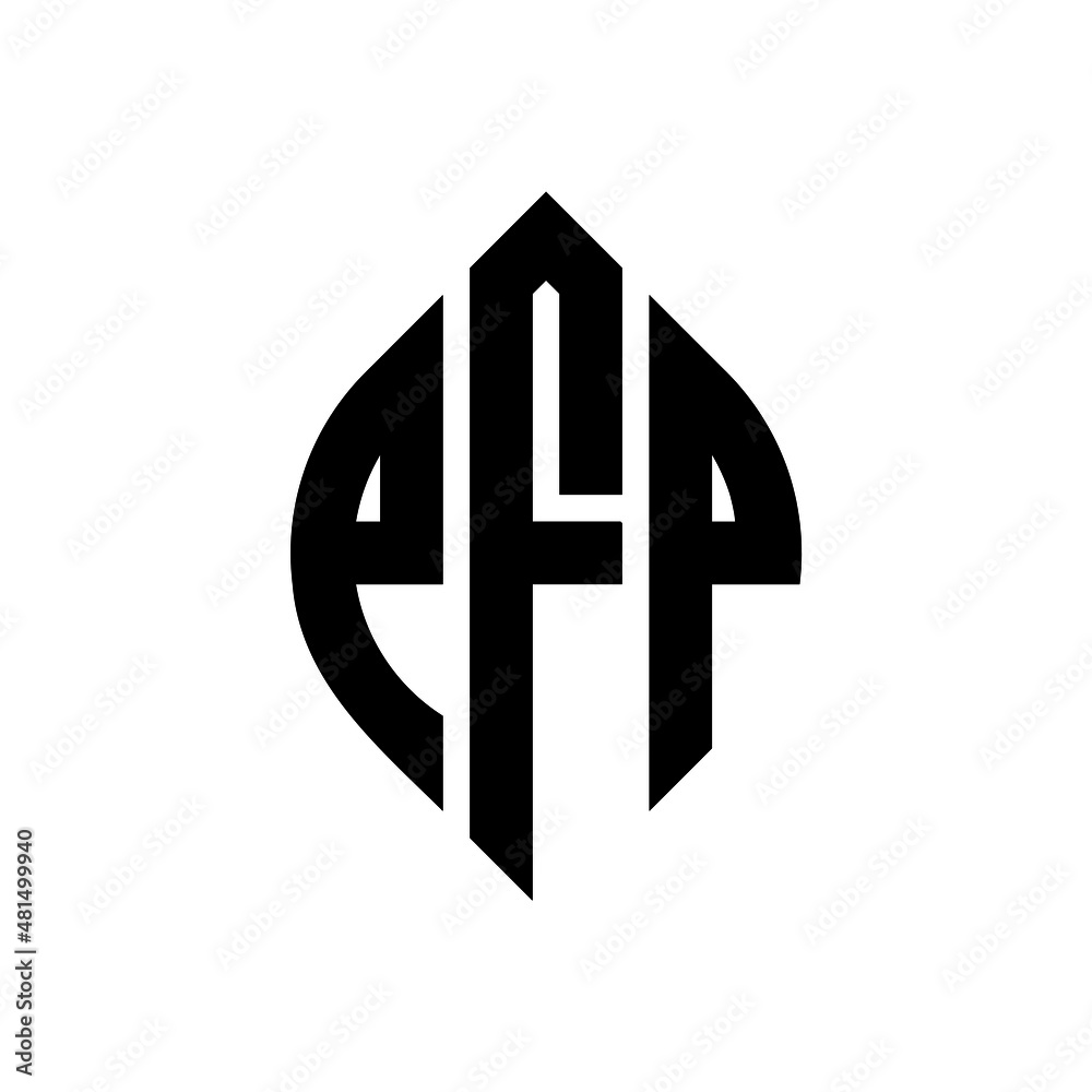 PFP circle letter logo design with circle and ellipse shape. PFP ...