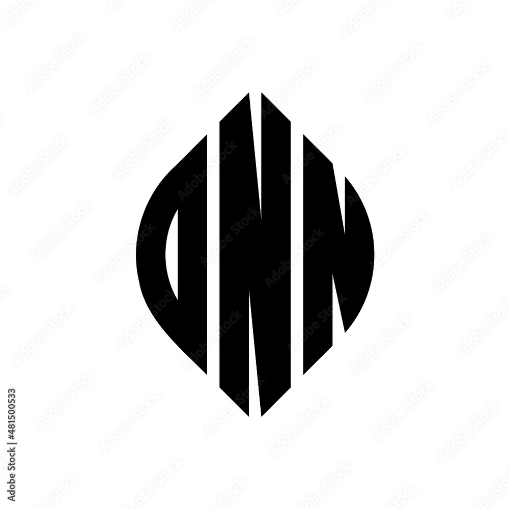 ONN circle letter logo design with circle and ellipse shape. ONN ...