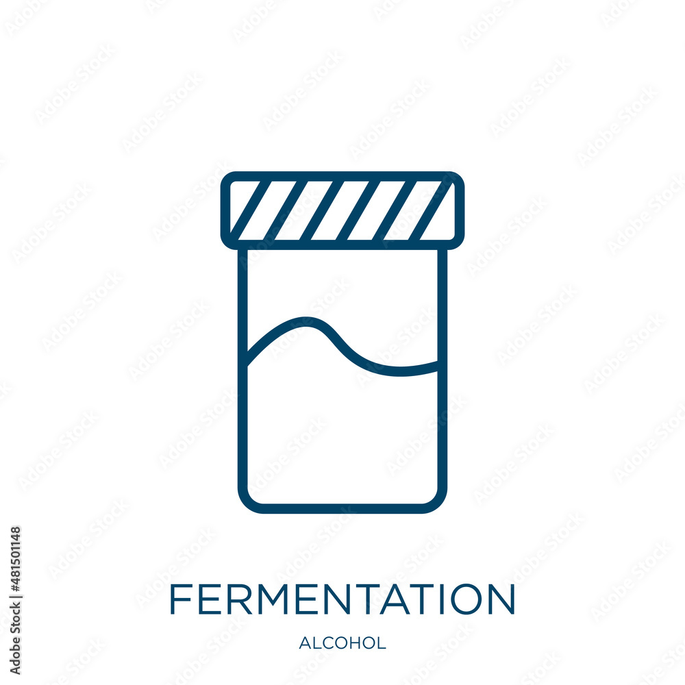 fermentation icon from alcohol collection. Thin linear fermentation ...