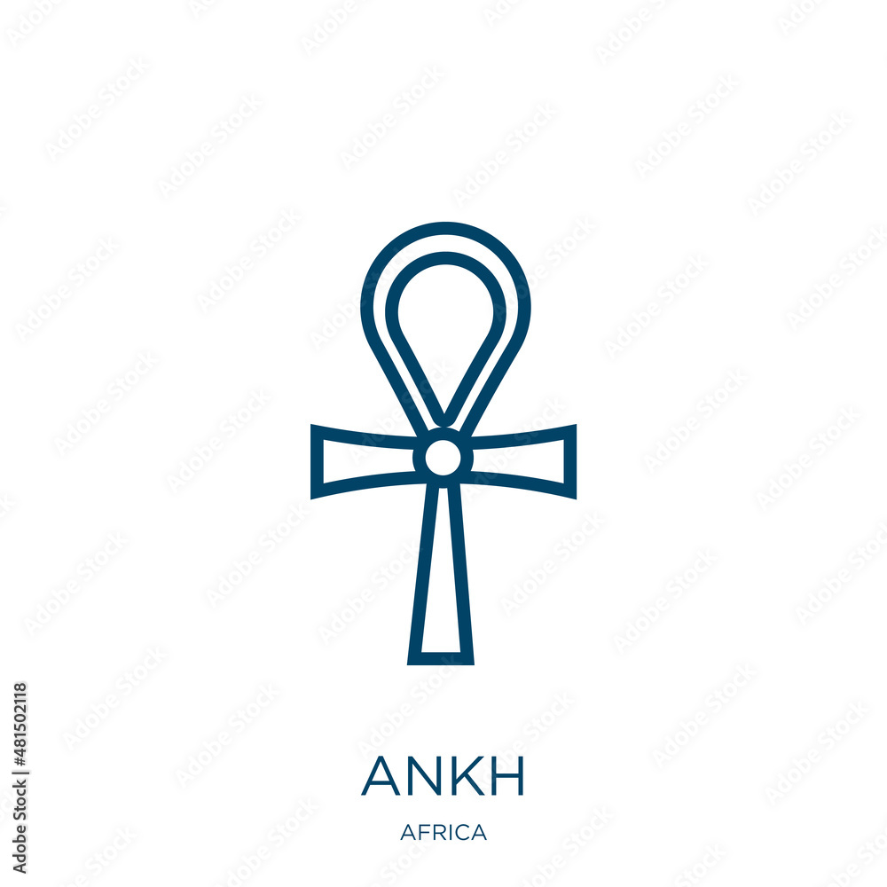 ankh icon from africa collection. Thin linear ankh, egyptian, egypt ...