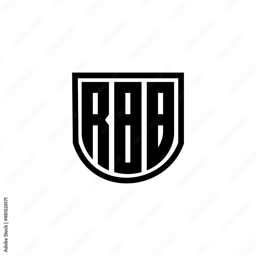 RBB letter logo design with white background in illustrator, vector ...