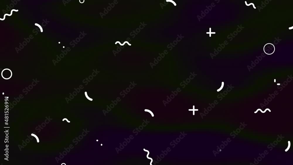 Trend flat cartoon background with shape animation. Loope. Stock Video ...