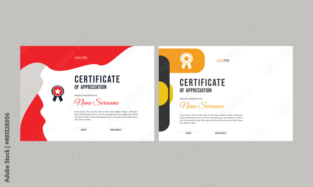 Certificate template awards diploma layout Stock Vector | Adobe Stock