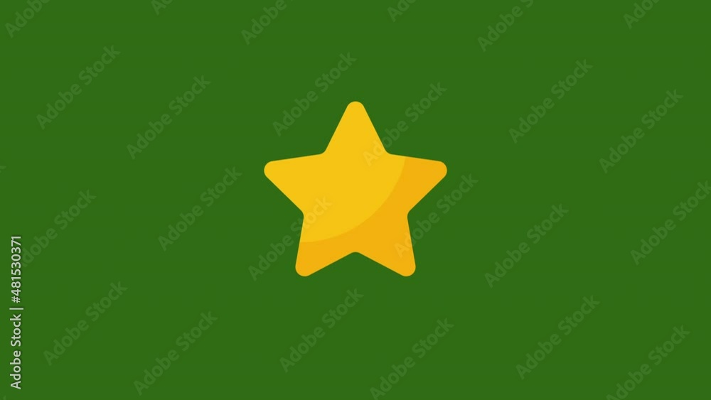 Gold Star - Amazing animation. green screen.star rating animation Stock ...