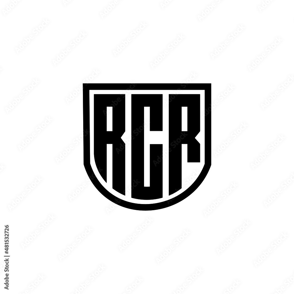 RCR letter logo design with white background in illustrator, vector ...