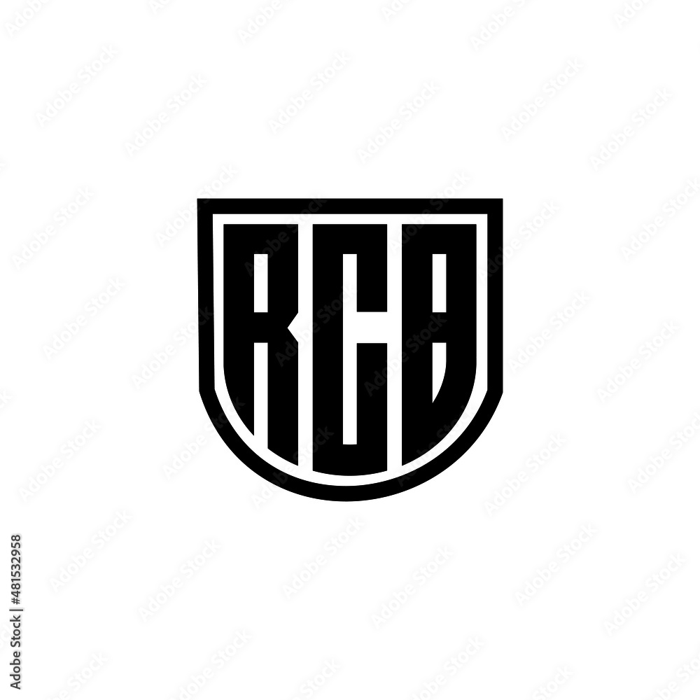 RCB letter logo design with white background in illustrator, vector ...