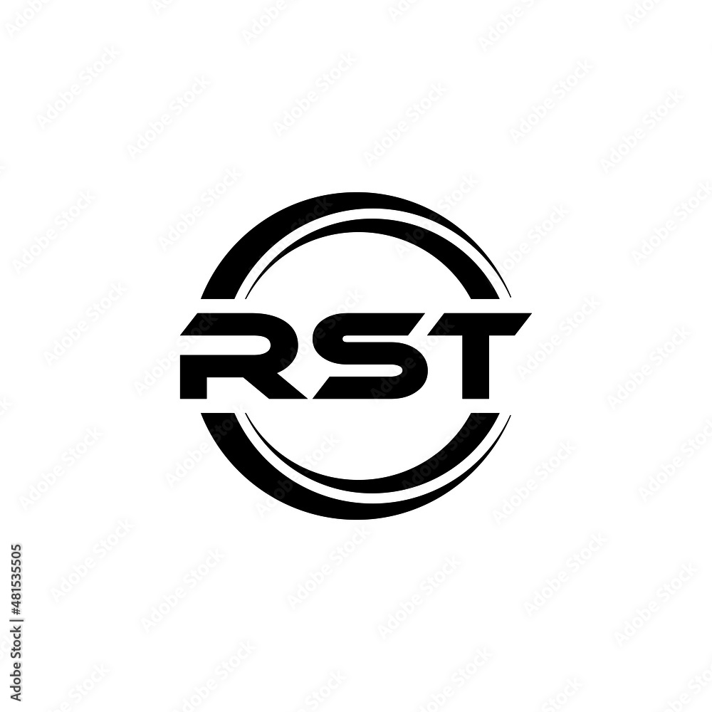 RST letter logo design with white background in illustrator, vector ...
