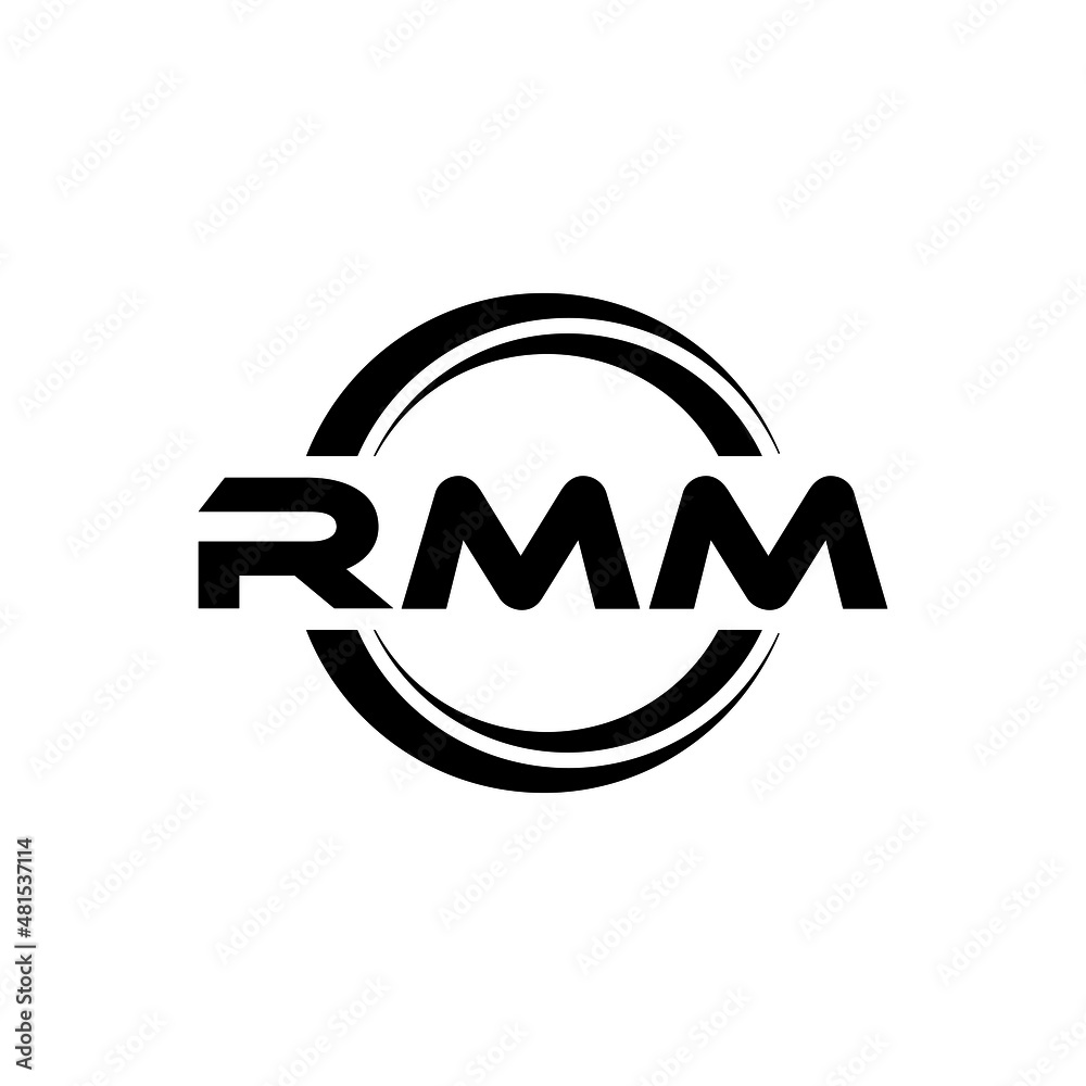 RMM letter logo design with white background in illustrator, vector ...