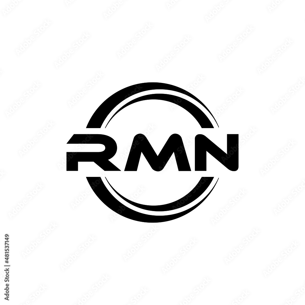 RMN letter logo design with white background in illustrator, vector ...