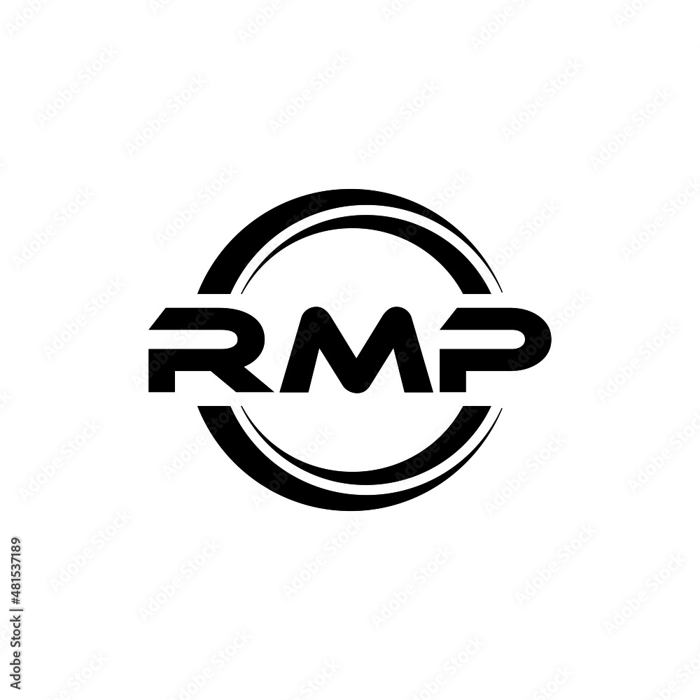 RMP letter logo design with white background in illustrator, vector ...