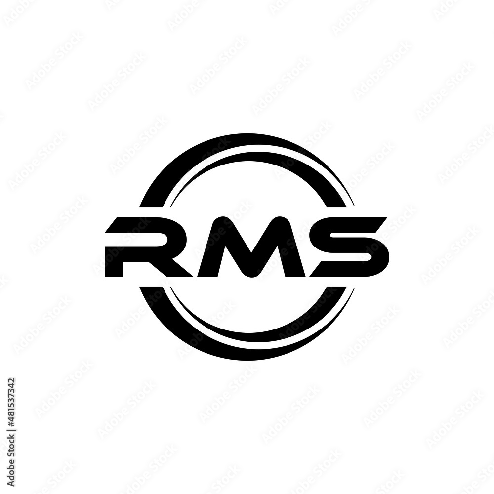 RMS letter logo design with white background in illustrator, vector ...