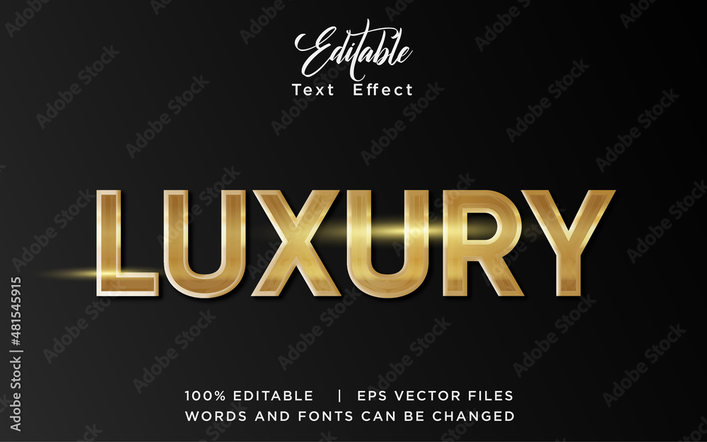 gold editable text effect, golden luxury text style effect mock up ...