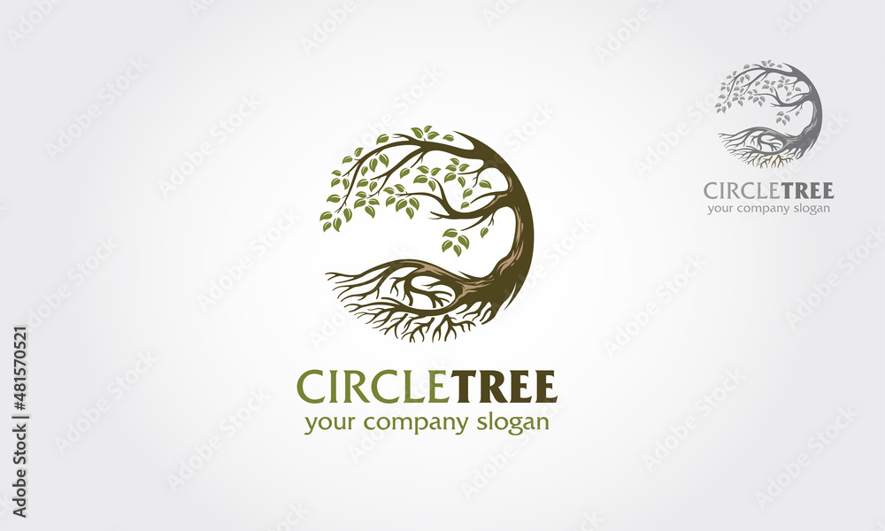 Circle Tree Logo Template. Tree vector logo this beautiful tree is a ...