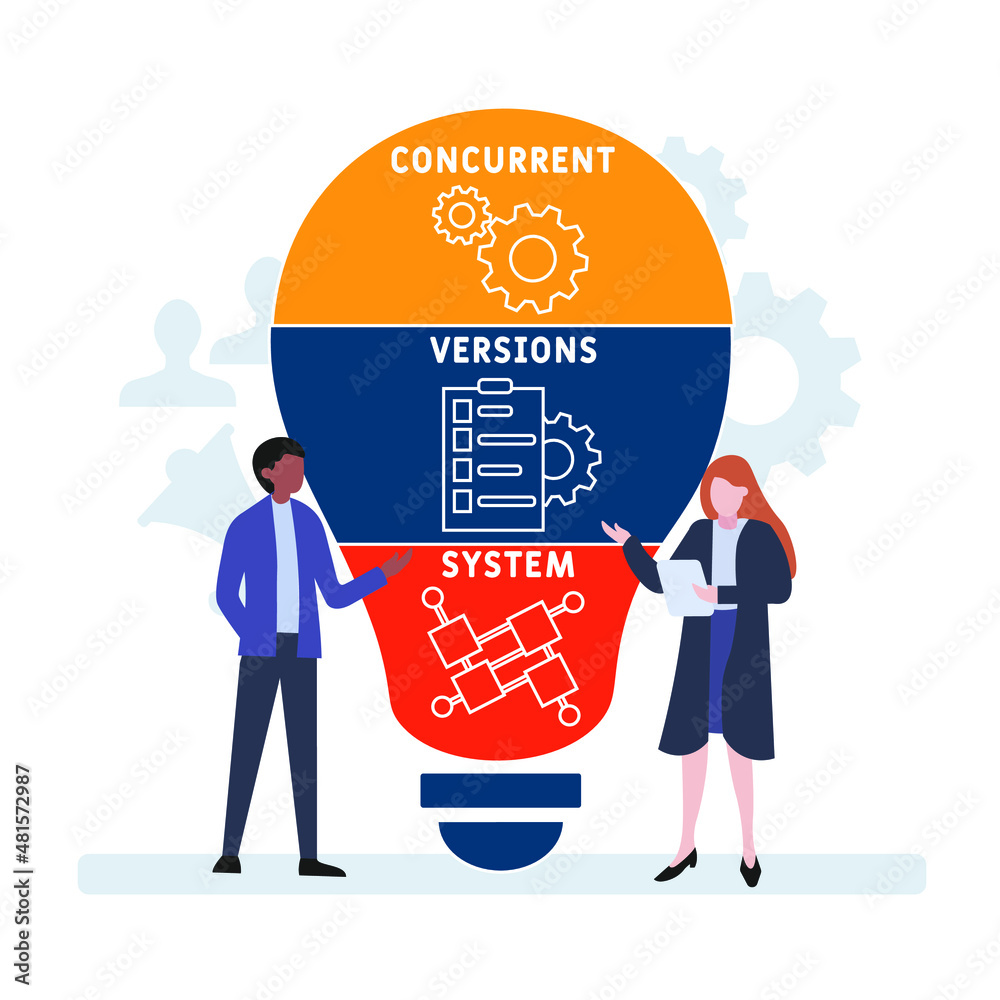 CVS - Concurrent Versions System acronym. business concept background ...