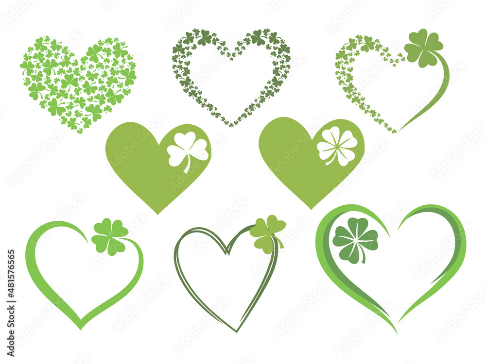 Heart Shamrock Clipart Black And White