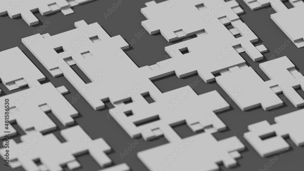 Height maps in a path tracing. Render. Stock Illustration | Adobe Stock