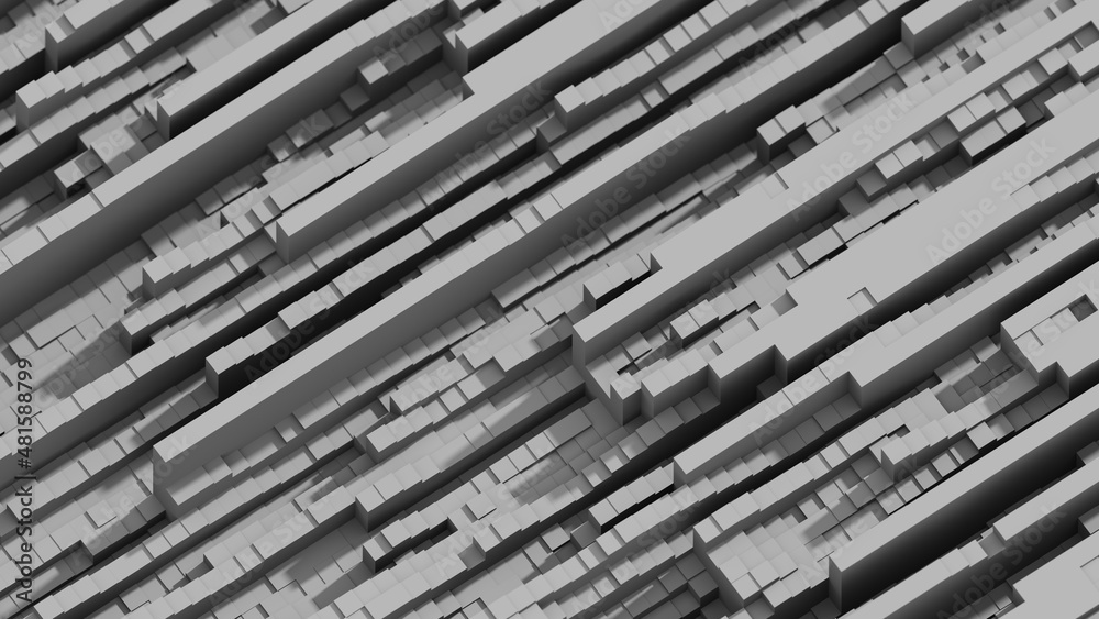 Height maps in a path tracing. Render. Stock Illustration | Adobe Stock