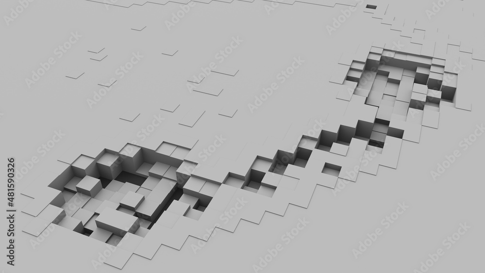 Height maps in a path tracing. Render. Stock Illustration | Adobe Stock