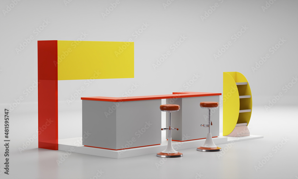 Reception and helping service stand. Black And White Exhibition Booth ...