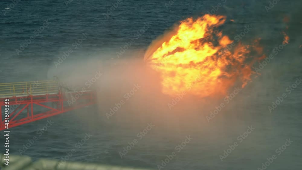 Torch lights up. Torch burns. Gas burner. Gas annealing. Associated gas ...