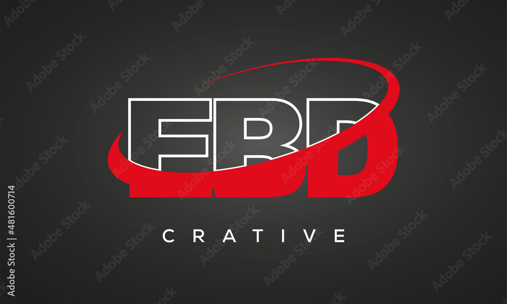 EBD creative letters logo with 360 symbol Logo design Stock Vector ...
