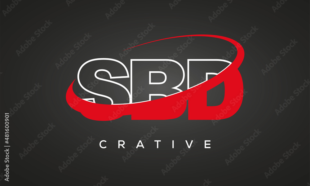 SBD creative letters logo with 360 symbol Logo design Stock Vector ...