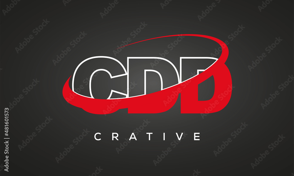 CDD creative letters logo with 360 symbol Logo design Stock Vector ...