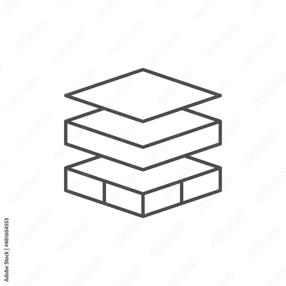 Multi layered line outline icon Stock Vector | Adobe Stock